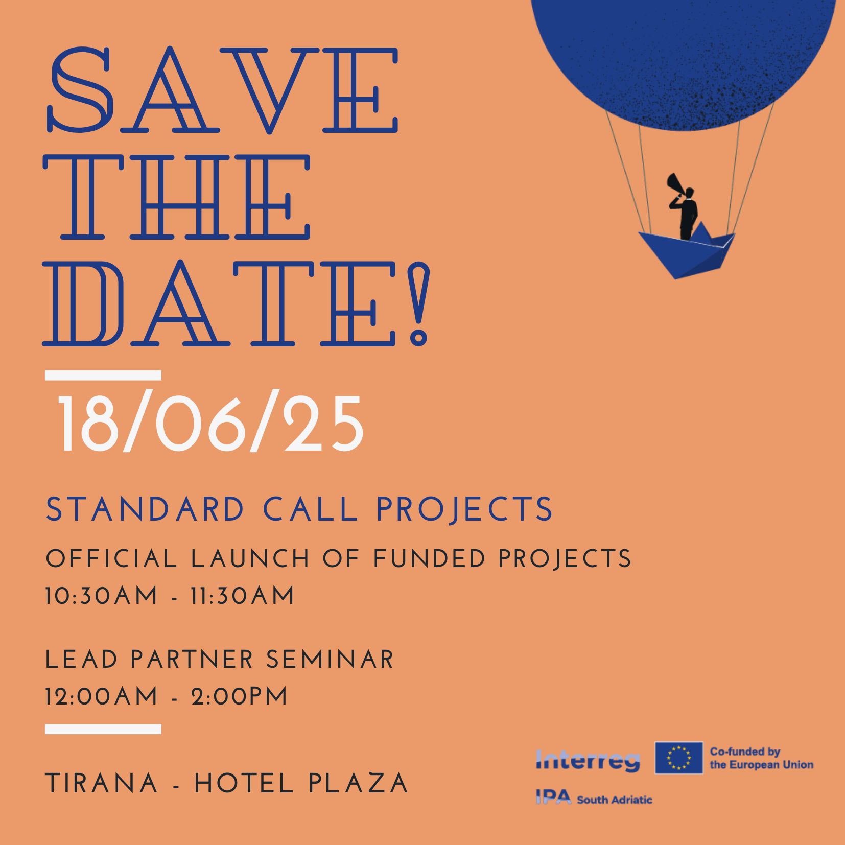 Official Launch of the Interreg IPA South Adriatic Standard Call Projects in Tirana | Interreg ...